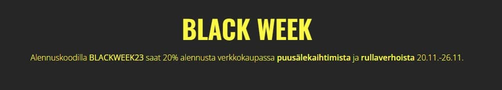 BLACKWEEK 20.11.-26.11.2023 - Kaihdinkulma