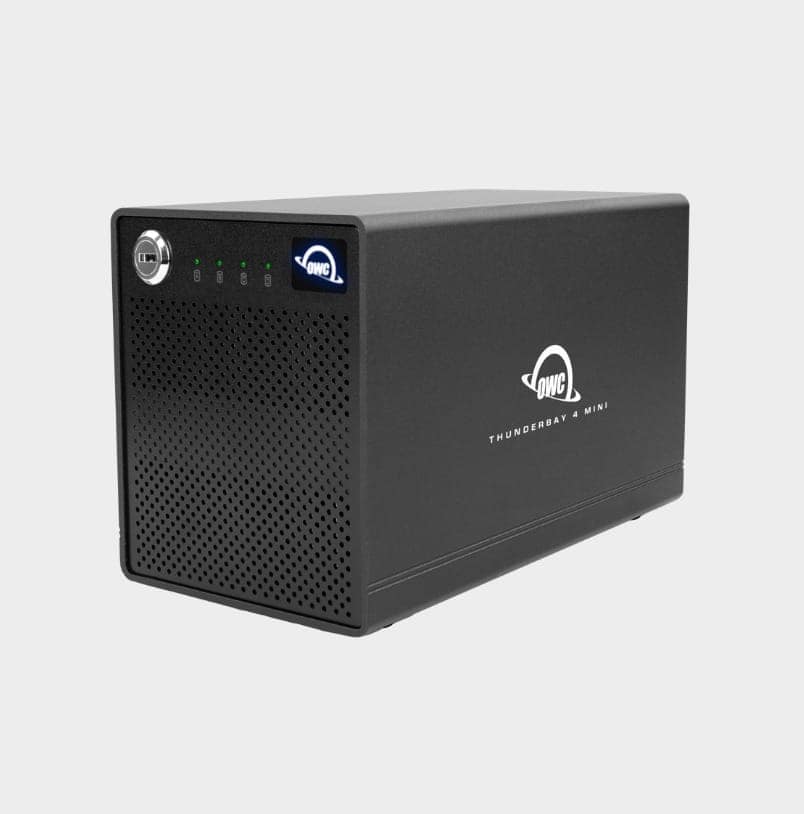 OWC ThunderBay 4 mini ProGrade 4-DriveSSD TB3 Mac/Win(2xTB3 Ports,w/Softraid RAID 0/1/4/5/1+0 ...
